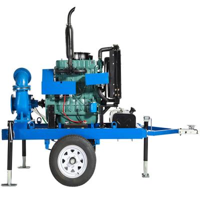 China Diesel Powered Water Pump Trailer Mounted Self Priming Pump  Diesel  Water Pumps for Irrigation for sale