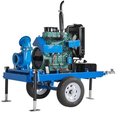 China Portable Diesel Engine Pump Set Construction Dewatering Trash Water Pump 6Inch Diesel Water Pump for sale