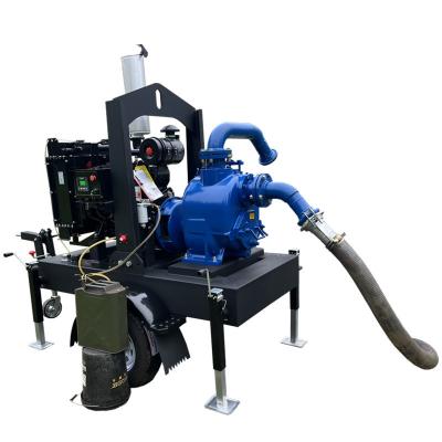 China China Cheap Self-Priming Centrifugal Pump Municipal Flood Control Water Pump Diesel Engine Pump Set for sale