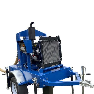 China Trailer Mounted Water Pump Self Priming Sewage Pump High Performance Water Pump for Diesel Engine for sale