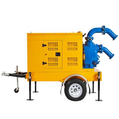 China 6 Inch Diesel Water Pump High Efficiency End Suction Dewatering Pump Self Priming Water Pump for sale