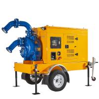 China Two-Wheels Water Pump High Head 15-20m Self Priming Vortex Pump Diesel Engine Pump Set for sale