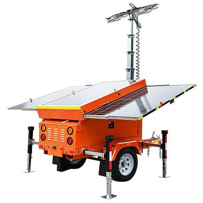 China Mobile Solar Light Tower LED lamps 240W 400W 600W Telescopic Light Tower Solar Light Towers for Sale for sale