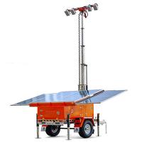 China Solar Lighting Towers Beam Angle 350° High Output Solar Lights Construction Sites Portable Solar Light Tower for sale