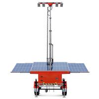 China Mobile Lighting Tower Trailer Mounted Solar LED Light Tower Infrastructure Projects Solar Lights for Driveway for sale
