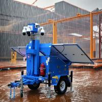 China Solar Surveillance Tower Internet Connectivity Solar Powered Generator Trailer Mounted Lighting Tower for sale