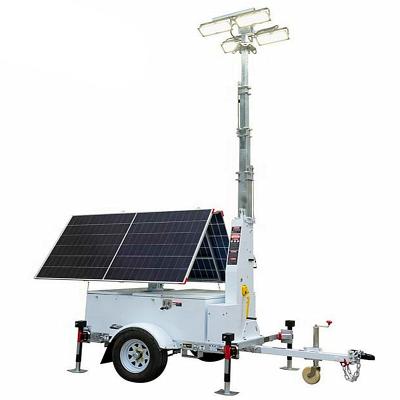 China Mobile Solar Light Tower Running Time 5.3 Days Photovoltaic Technology Solar Lighting Towers Telescopic Light Tower for sale