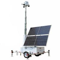 China Multifunction Solar Light Tower CCTV Camera Tower Surveillance Live Footage Mobile Solar Light Tower for sale