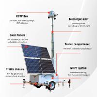 China Portable Surveillance Tower Wireless Connectivity 360 Degree Illumination System Solar Powered  Light Tower for sale
