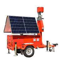 China Trailer Mounted Lighting Tower Renewable Energy Technologies Solar Powered Generator Industrial Light Tower for sale