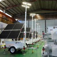 China Solar LED Light Tower Rotating Surveillance Camera Emergency Response Zones Portable Solar Light Tower for sale
