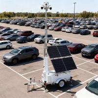 China Eco-friendly Solar Powered Lighting Towers Night Airport Lighting Solar Surveillance Tower for sale