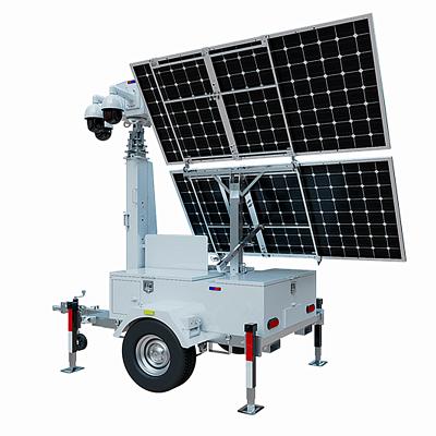 China Hot Selling Solar Surveillance Tower Lighting Telescopic Light Tower Solar Light Tower for Mining for sale