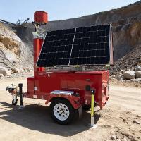 China Trailer Mounted Lighting Tower Renewable Energy Technologies Solar Powered Generator Industrial Light Tower for sale