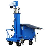 China Mobile Surveillance Tower CCTV Parking Lots Security Telescopic Light Tower 7mast Lifting Solar Light Tower for sale
