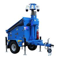 China Portable Solar Light Tower Rotating Surveillance Camera Construction Site Solar Powered Light Tower for sale