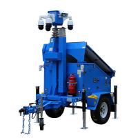 China Portable Solar Light Tower Rotating Surveillance Camera Construction Site Solar Powered Light Tower for sale