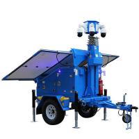 China Portable Solar Light Tower Rotating Surveillance Camera Construction Site Solar Powered Light Tower for sale
