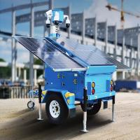 China Portable Solar Light Tower Rotating Surveillance Camera Construction Site Solar Powered Light Tower for sale