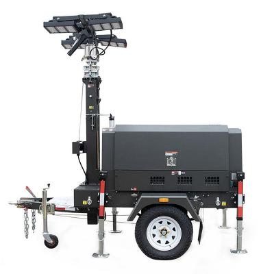 China Diesel Light Tower Luminous Flux 210000LM Outdoor Light Tower LED Mobile Light Tower for sale