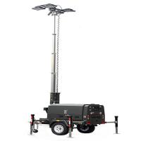 China Construction Movable Diesel Light Tower 9m High Mast Telescopic Diesel Light Tower Trailer Light Tower for sale