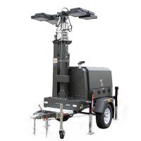 China Construction Movable Diesel Light Tower 9m High Mast Telescopic Diesel Light Tower Trailer Light Tower for sale