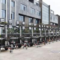China Construction Movable Diesel Light Tower 9m High Mast Telescopic Diesel Light Tower Trailer Light Tower for sale