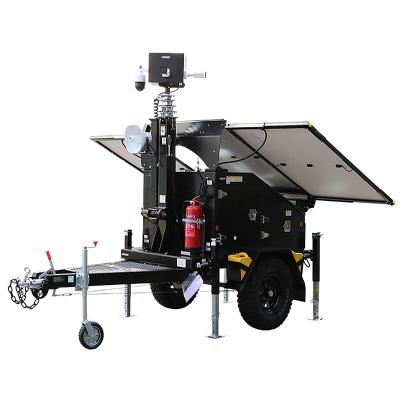 China Mobile Solar Light Tower Emergency Response Telescopic Light Tower Hydraulic Mast 5-9m Solar LED Light Tower for sale