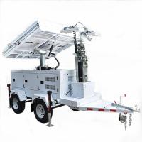 China Solar Light Tower Working Temperature -20℃-60℃ Mobile Lighting Tower Hydraulic Light Tower for sale