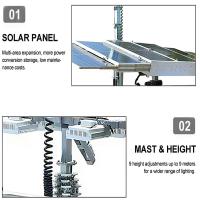 China Portable Solar Light Tower Construction Light Tower Running Time 19.2 Hours  LED Mobile Light Tower for sale