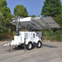 China Portable Solar Light Tower Construction Light Tower Running Time 19.2 Hours  LED Mobile Light Tower for sale
