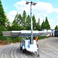 China Solar Light Tower Working Temperature -20℃-60℃ Mobile Lighting Tower Hydraulic Light Tower for sale