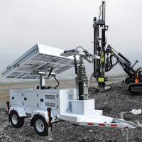 China Customized Trailer Mounted Lighting Tower Road Repair Site Solar Light Tower High Efficiency Light Tower for sale
