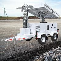 China Customized Trailer Mounted Lighting Tower Road Repair Site Solar Light Tower High Efficiency Light Tower for sale