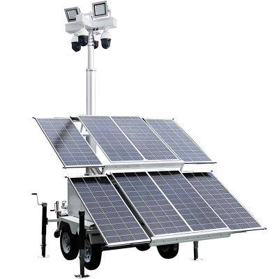 China Affordable Solar Light Tower Parking Lots Security Solar Surveillance Tower LED Mobile Light Tower for sale