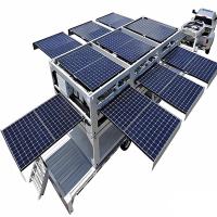 China Cheap Affordable Solar Light Tower Large Scale Infrastructure Projects Mobile Solar Light Tower for sale