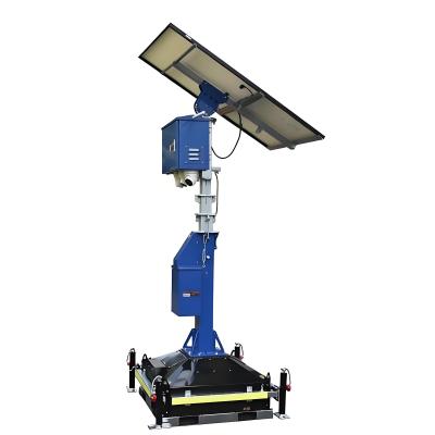 China Solar Surveillance Tower Reliable Mobile Lighting Tower Parking Lots Security Solar Powered Lighting Towers for sale