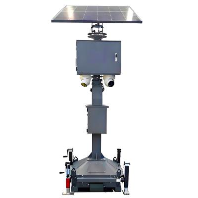 China Solar Surveillance Light Tower High Efficiency LED Mobile Light Tower Eco friendly Solar Powered Light Tower for sale