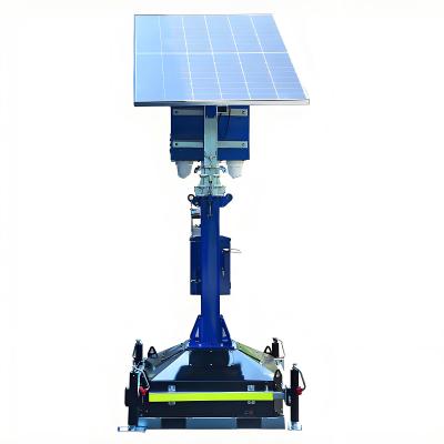 China Remote Monitoring Solar Light Tower Campus Perimeters and Commercial Facilities  Mobile Solar Light Tower for sale