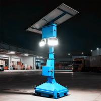 China Portable Solar Light Tower Generator Durable Battery Bank Robust Construction Makes Towable Light Tower for sale