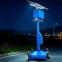 China Easy Relocation Solar Light Tower Reliable Lightingsolution Accident Scenes Mobile Lighting Towers for sale