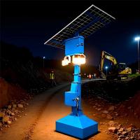 China Solar LED Light Tower Remote Areas Solar panels Convert Sunlight Into Electricity Portable Light Tower for sale