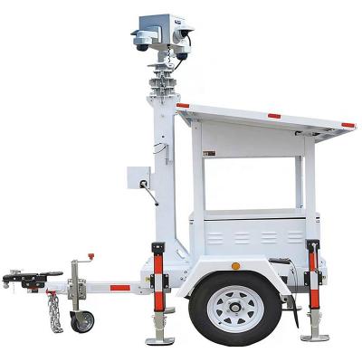 China Solar Light Tower Off Grid Power Solution Surveillance tower With Camera Remote Monitoring Mobile Light Tower for sale