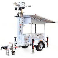 China Portable Generator Light Tower Efficient Site Storage And Inter Site Transport Trailer Mounted Solar Light Tower for sale