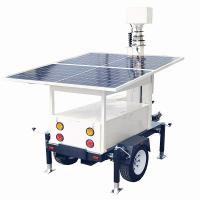 China 360 Degree Illumination System Mobile Solar Light Tower Heat Resistant Surveillance Tower With Thermal Camera for sale