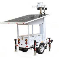 China Surveillance Tower With Camera Remote Monitoring Wide Area Illumination Solar Mobile Light Tower for sale