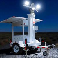 China 360 Degree Illumination System Mobile Solar Light Tower Heat Resistant Surveillance Tower With Thermal Camera for sale