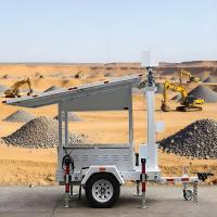 China Surveillance Tower With Camera Remote Monitoring Wide Area Illumination Solar Mobile Light Tower for sale