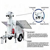China Solar Light Tower Off Grid Power Solution Surveillance tower With Camera Remote Monitoring Mobile Light Tower for sale
