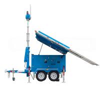 China Solar Light Tower High Capacity Battery Bank High Efficient LED Lighting Tower Mobile Light Tower Manufacturers for sale
